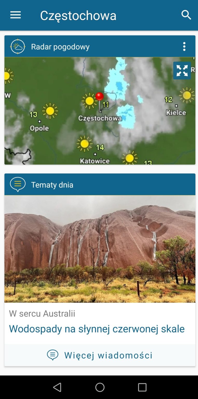 Polecane aplikacje pogodowe. Najlepszy radar pogody na smartfon – Geex