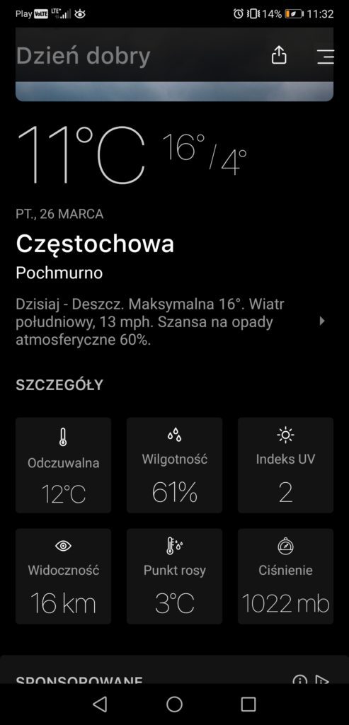 Polecane aplikacje pogodowe. Najlepszy radar pogody na smartfon – Geex