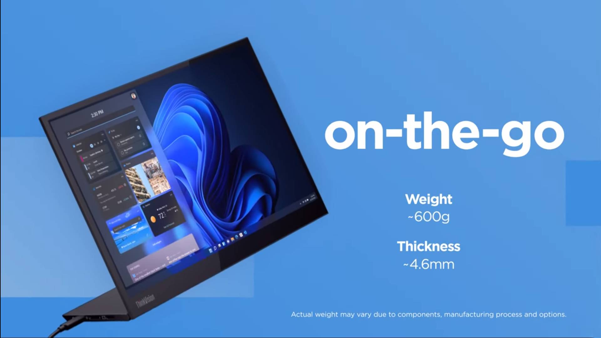 Lenovo prezentuje ThinkVision 2K M14d - przenośny monitor o wadze 600 ...